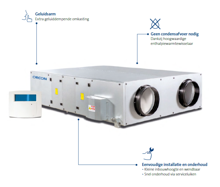 Flexibel ventileren met de Orcon WTU-1500-EC-IE - Orcon
